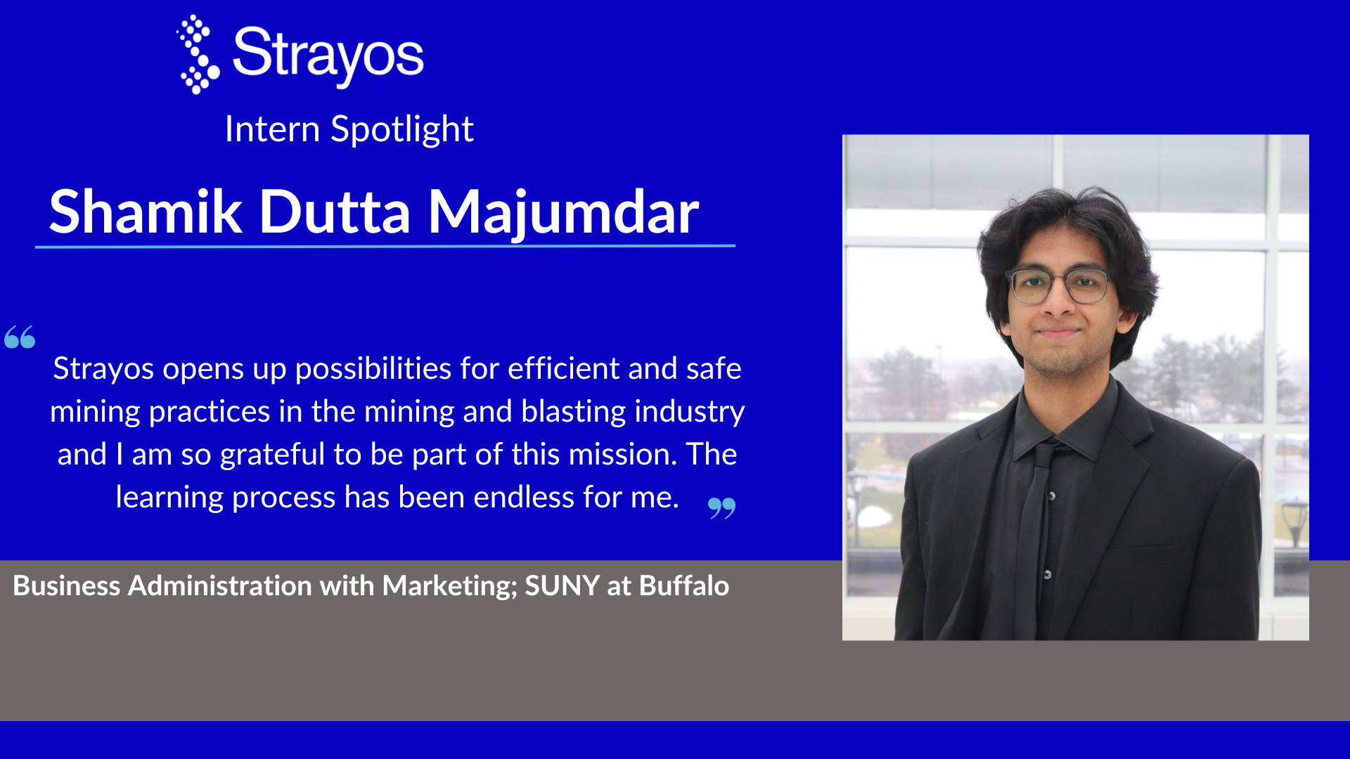 Intern Spotlight - Shamik Dutta Majumdar